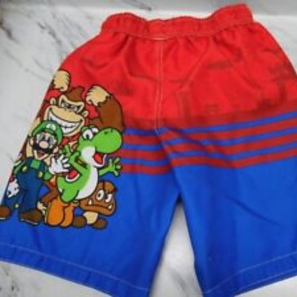 Nintendo | Swim | Nwt Super Mario Swim Trunks Boys Medium Or Large ...